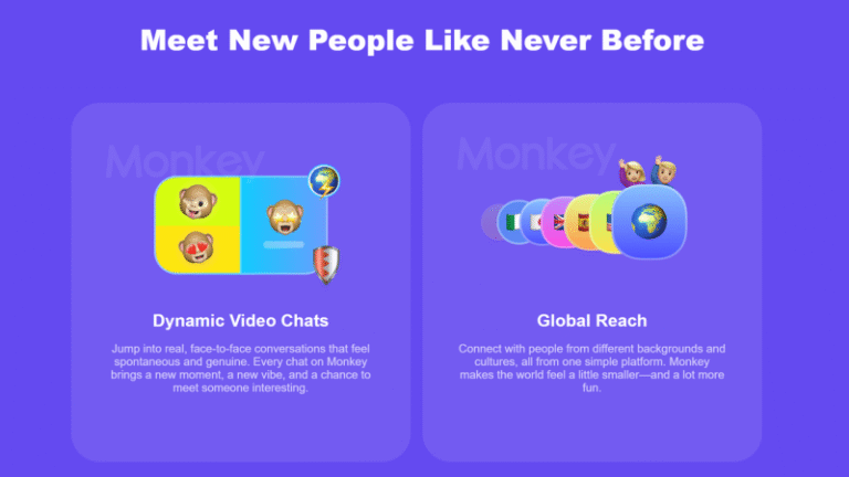 Monkey App: Live Video Chat to Meet Strangers Worldwide